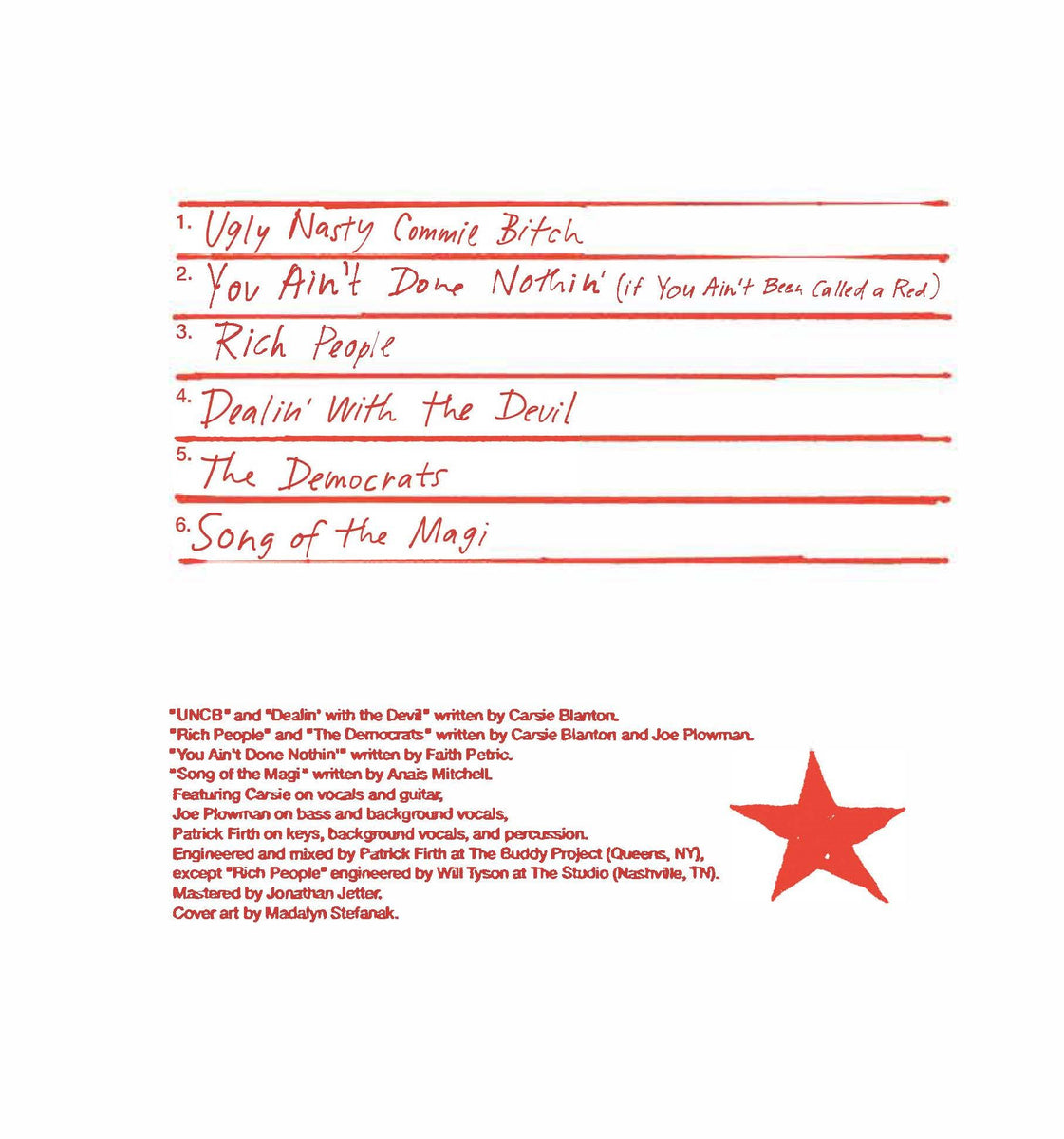 The Red Album Vol 1 (2024) – Carsie Blanton